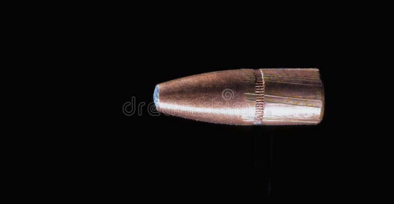 Isolated Rifle Projectile Om Black Stock Photo - Image of lead ...