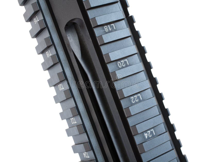 Rifle rail stock image. Image of metal, firearm, white - 37722871