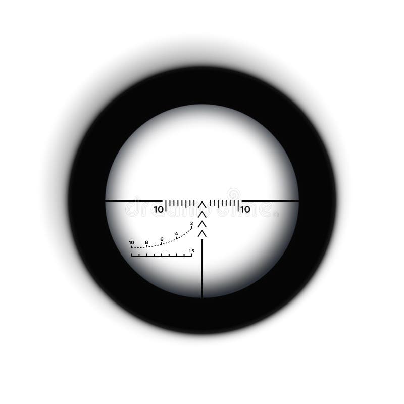 Rifle Reticle. Sniper Scope. Crosshairs of a Gun Optics. Stock Vector ...