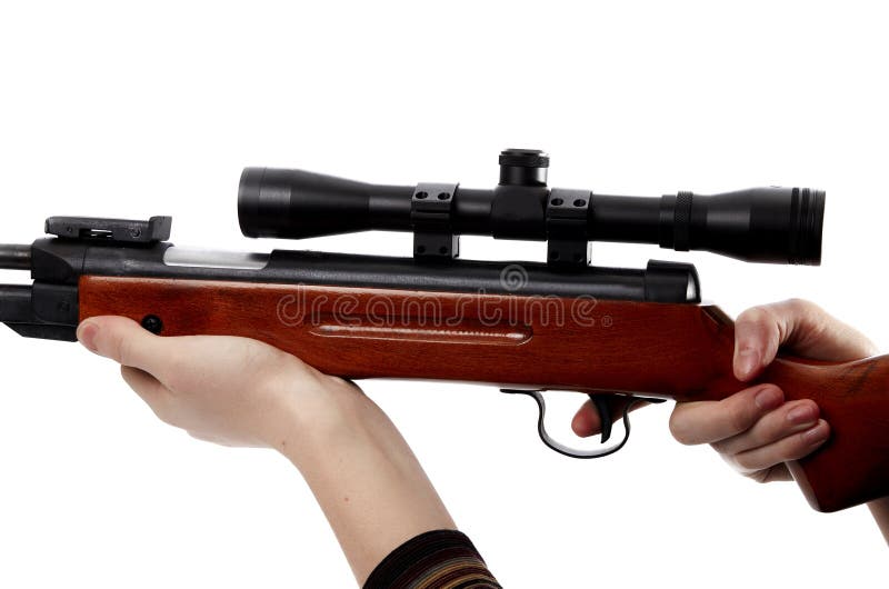 Sniper Rifle and Scope stock image. Image of special, ammunition - 4561541