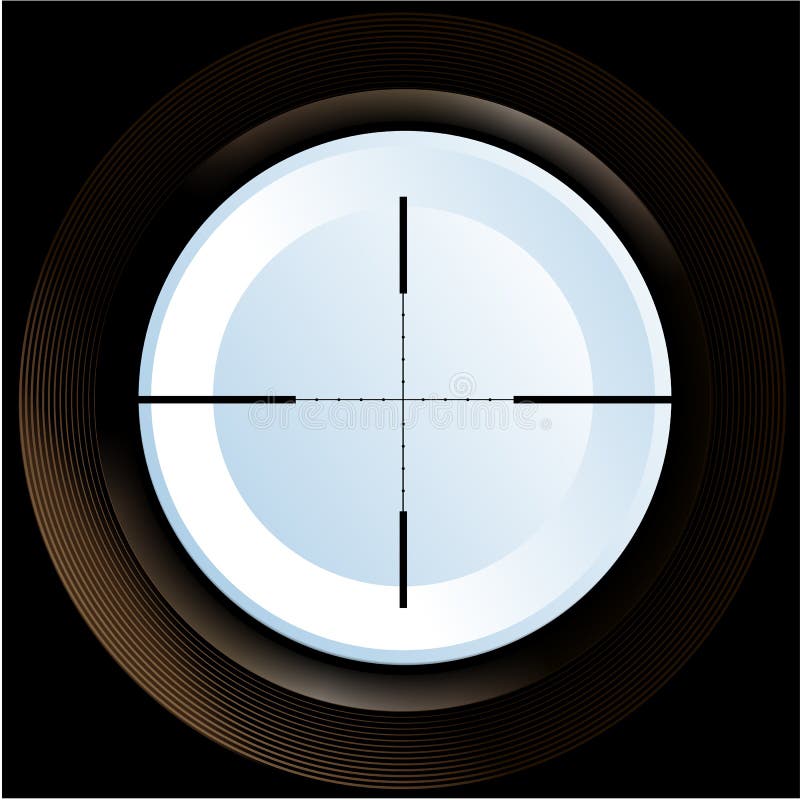 Rifle scope stock vector. Illustration of steel, sniper - 30980194