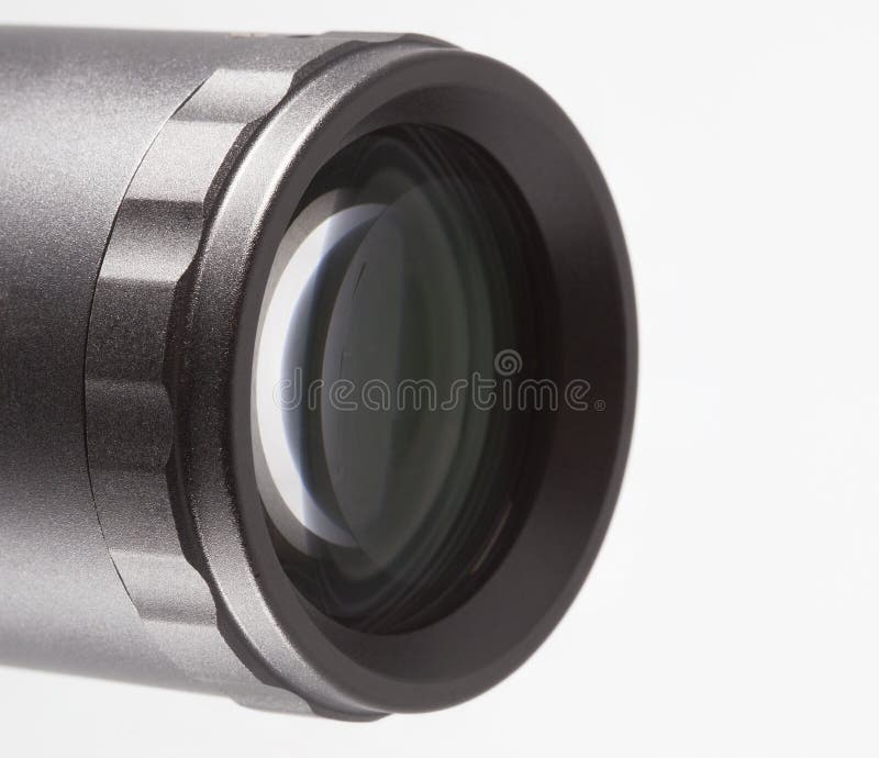 Rifle scope lens stock photo. Image of scope, black, isolated - 95295470