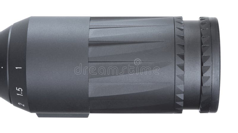 Rifle Scope with One Power Magnification Stock Photo - Image of ...