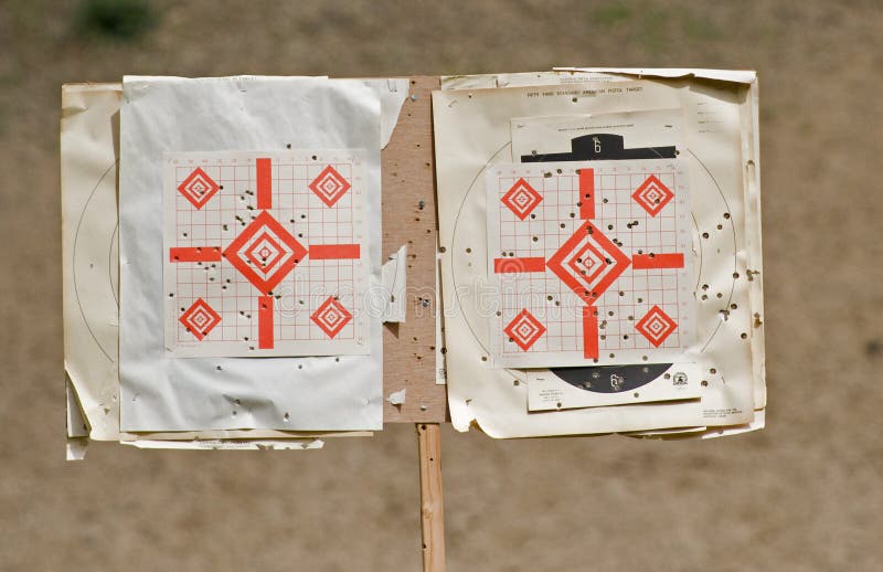 Rifle targets at the range stock photo. Image of protection - 9068148