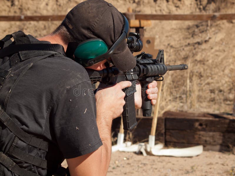 Rifle Training editorial photo. Image of equipment, weapon - 42046736