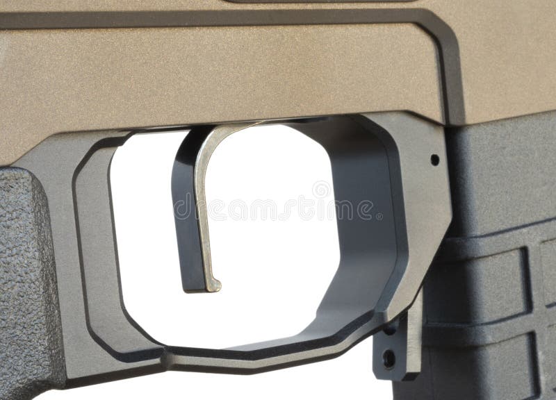 Trigger on a Rifle with Red Laminated Stock Stock Image - Image of ...