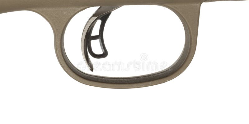 Rifle Trigger with Two Paddles Stock Image - Image of shooting, grey ...