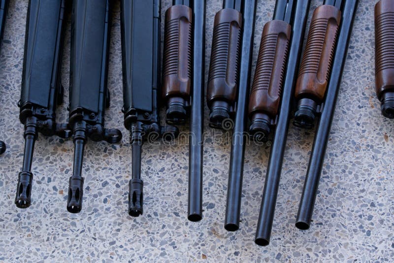 Rifle , a weapon of war stock photo. Image of metal, arming - 66229124