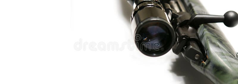 Rifle Web Banner stock image. Image of military, lens - 8354045