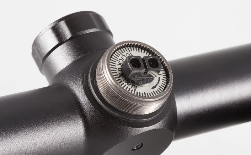Adjustment Knobs on a Riflescope Stock Image - Image of black, scope ...