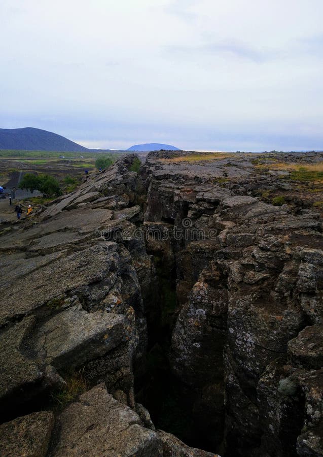 Rift Cliff Vulcanis Rock Open Ground Stock Image - Image of vulcanis ...