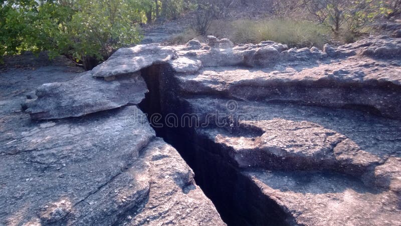 The rift on the rock stock photo. Image of beautiful - 160611950