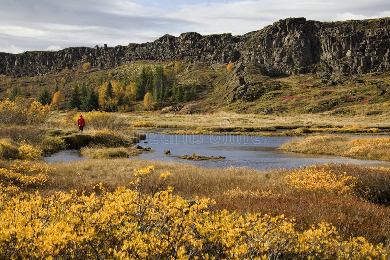 Rift Valley a Pingvellir in Islanda Fotografia Stock - Immagine di ...