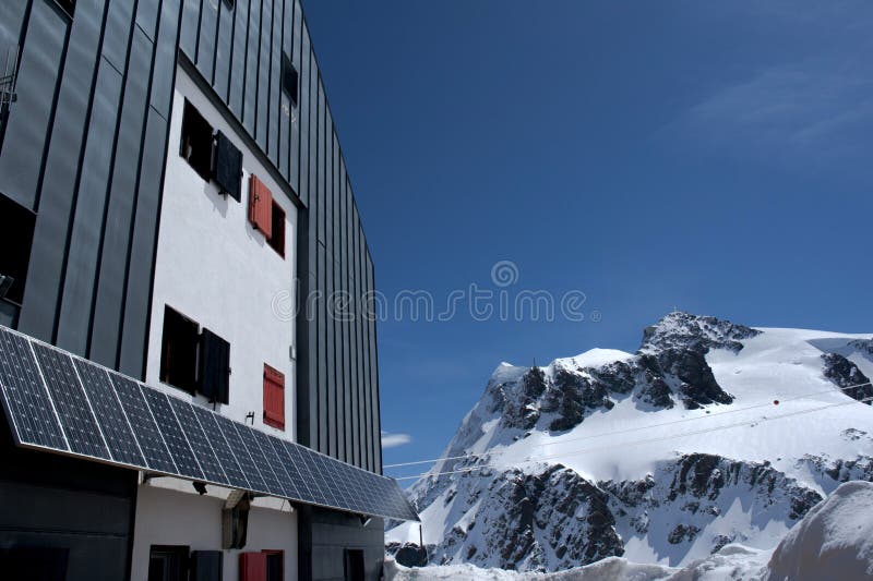 Rifugio teodulo stock photo. Image of refuge, alps, switzerland - 58170418