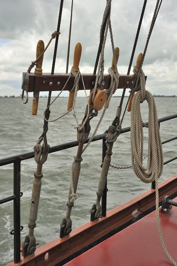 Rig of old sailboat stock image. Image of cloudy, metal - 33301301