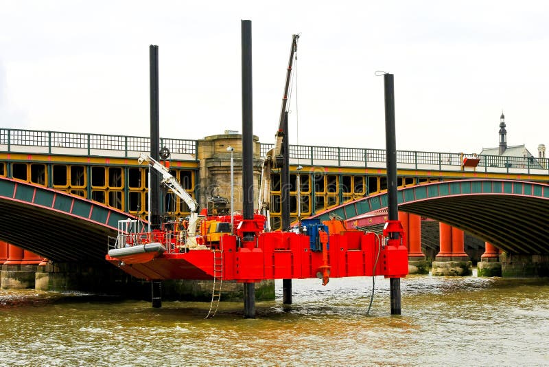 Rig platform bridge stock image. Image of dock, industry - 13575157