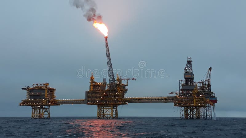Rig at sea stock image. Image of northsea, north, offshore - 178626245