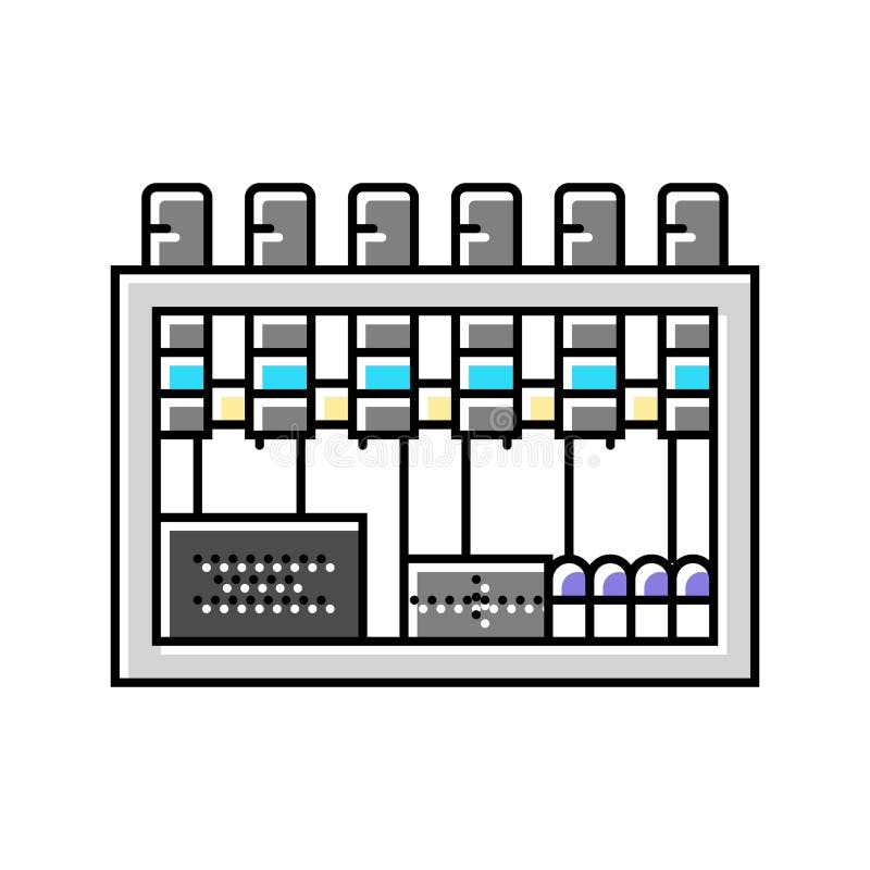 Rig Setup Cryptocurrency Mining Color Icon Vector Illustration Stock ...