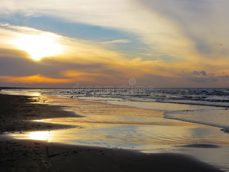 Riga Bay in the Rays of the Setting Sun Stock Image - Image of setting ...