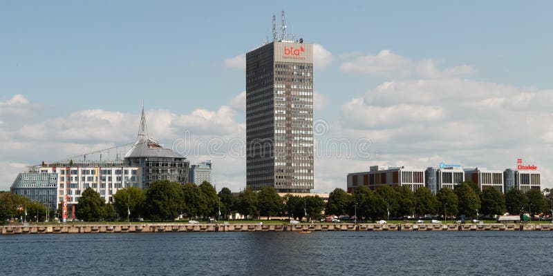 Riga Business District with a High-rise Building Editorial Image ...