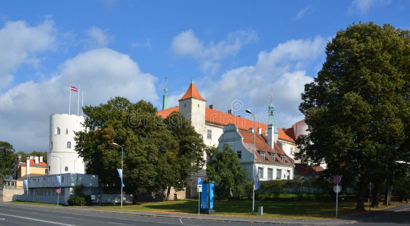 Riga Castle is a castle editorial image. Image of famous - 175434655