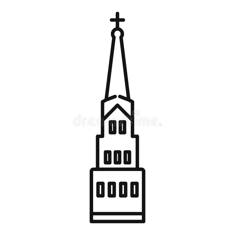 Church Building Icon, Outline Style Stock Vector - Illustration of ... Church Building Icon, Outline Style Stock Vector - Illustration of ...