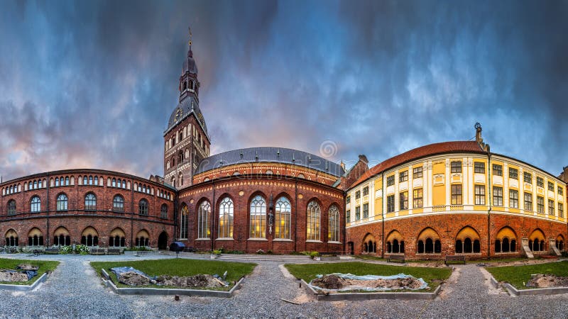 Riga Dome Cathedral Inner Courtyard Stock Photo - Image of catholic ...