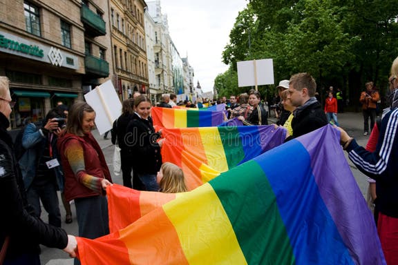 Riga gay pride editorial photography. Image of parade - 9391177