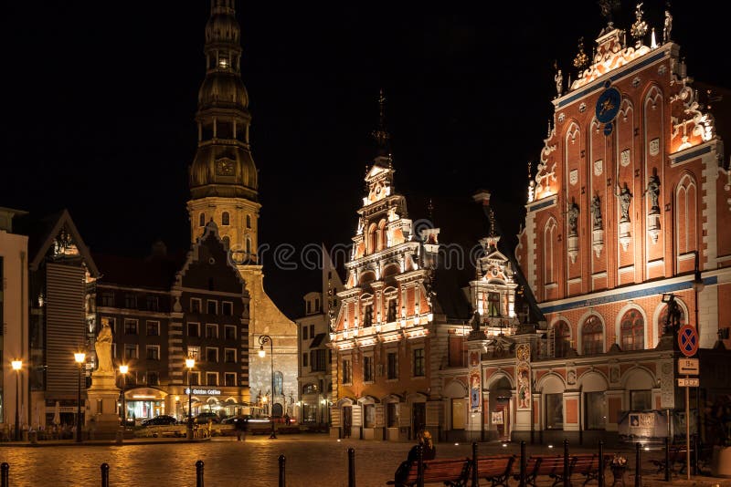 Riga - Hoofdstad Van Letland. Oude Stad, Redactionele Afbeelding ...