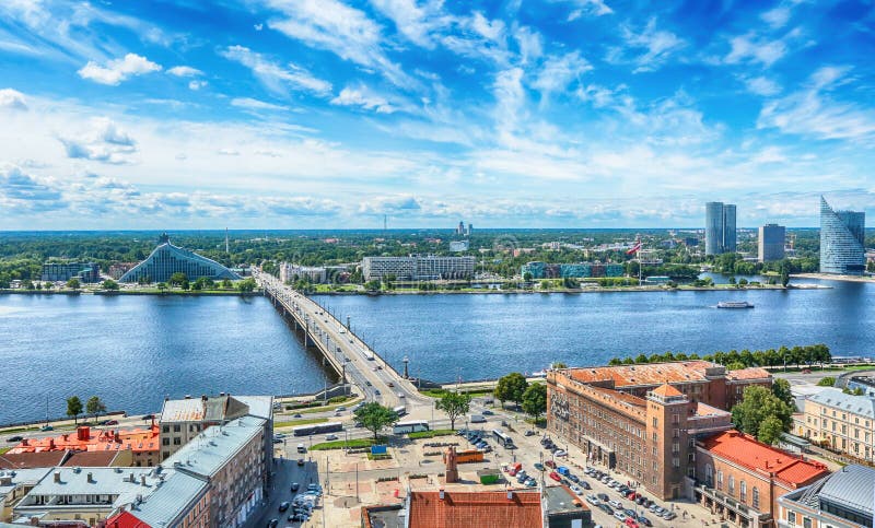 Riga, Latvia stock photo. Image of bridge, capital, daugava - 97519890