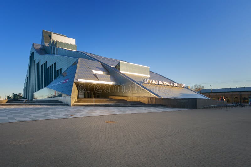 National Library of Latvia in Riga Editorial Stock Image - Image of ...