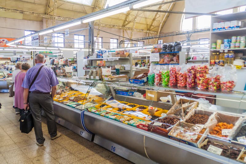 RIGA, LATVIA - AUGUST 19, 2016: Interior of Riga Central Market, Latv ...