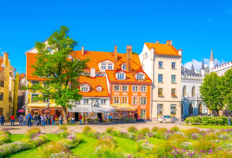 RIGA, LATVIA, AUGUST 15, 2016: View of a Restaurant in the Old Town of ...