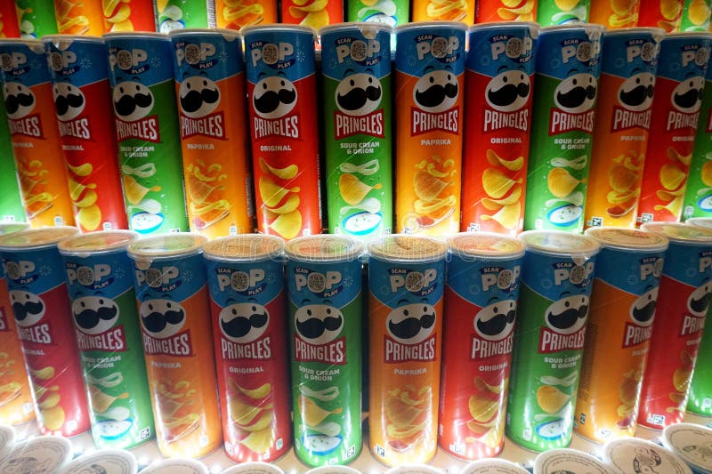 Riga, Latvia December 15, 2024: Packets of Pringles Chips, Many ...