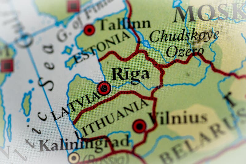 Riga, Latvia Highlighted on a World Map Stock Image - Image of guide ...