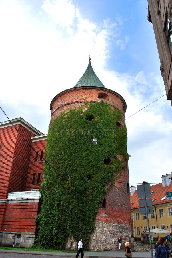 The Powder Tower in the Historical Center of Riga Editorial Photography ...