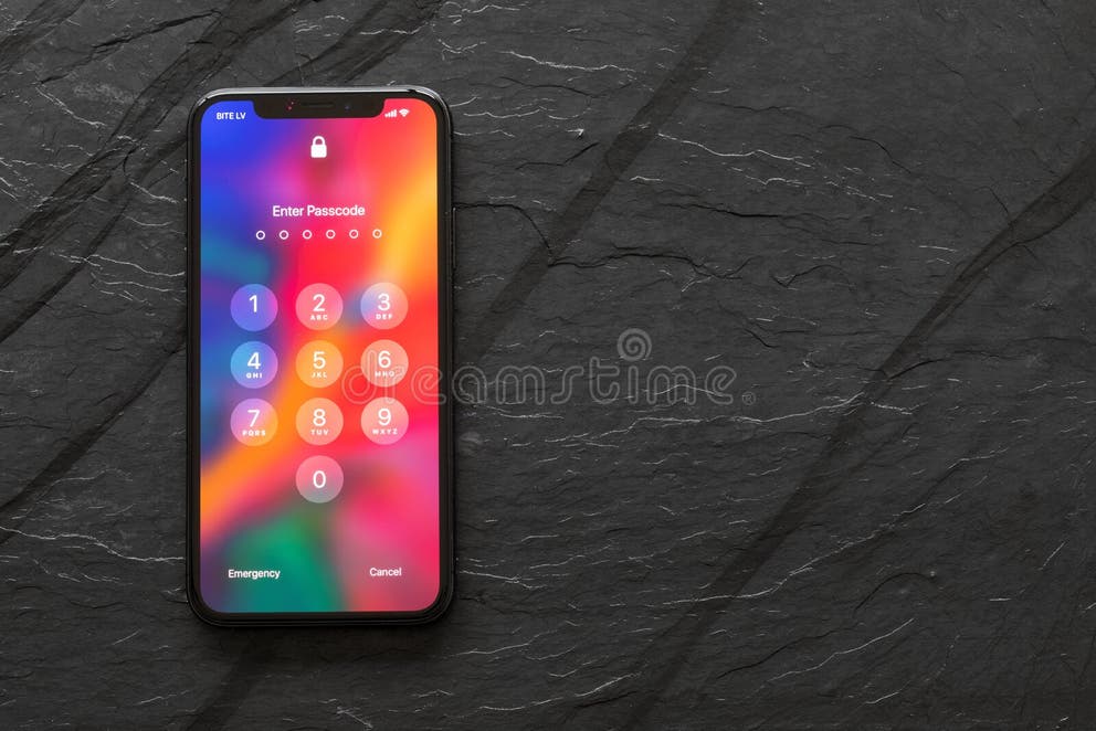 Latest Generation IPhone X with Locked Screen. Editorial Photography ...