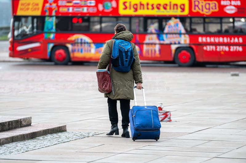 Woman Dragging Suitcase Rural Road Stock Photos - Free & Royalty-Free ...
