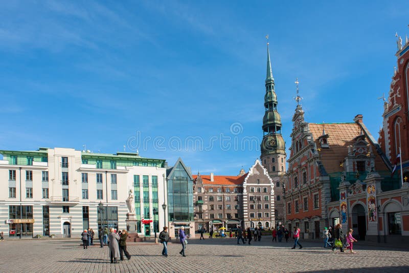 RIGA, LATVIA - OCTOBER 4 2021: Historic City Centre Editorial Image ...