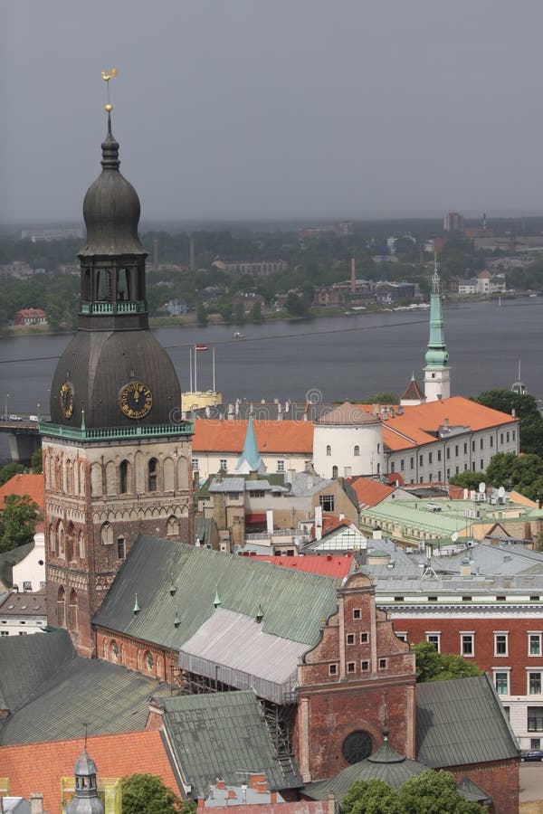 Panorama Op Riga, Hoofdstad Van Letland Stock Foto - Image of oostelijk ...