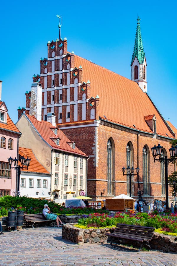 Riga Medieval Old Town editorial photo. Image of center - 161528421