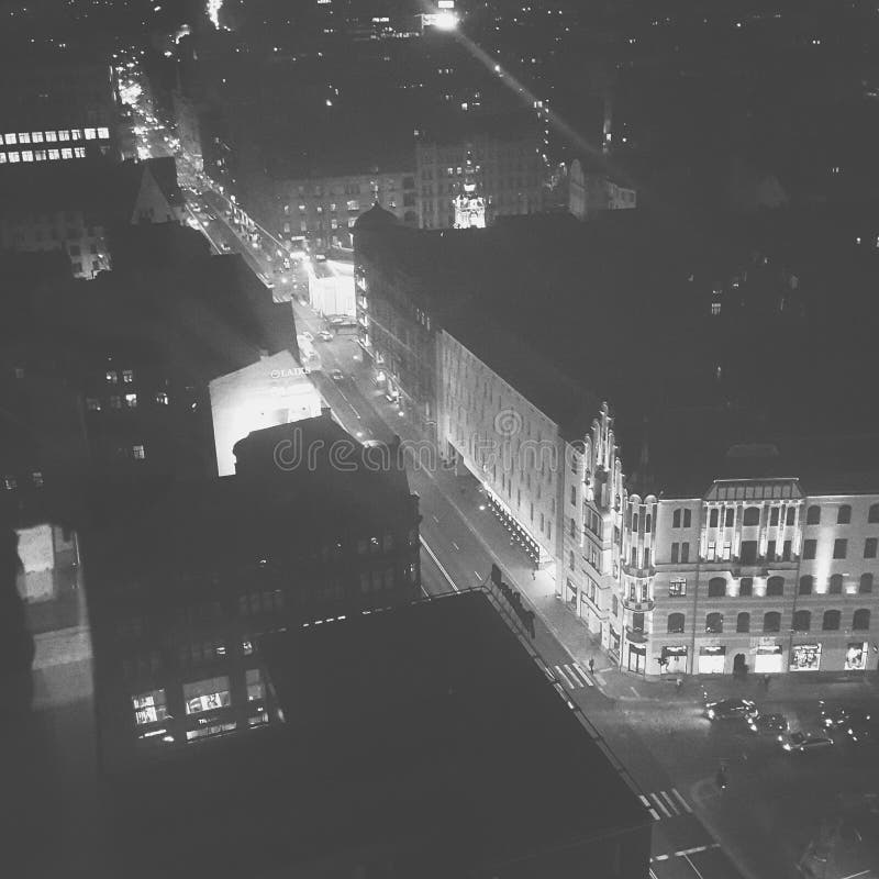 Riga in the night stock image. Image of riga, dark, lights - 97583151