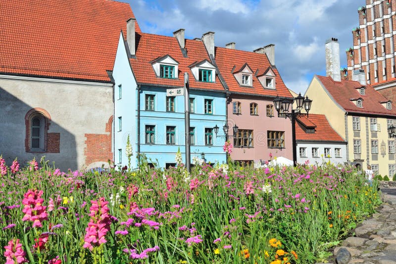 Riga Old Town stock photo. Image of travel, town, summer - 100329296