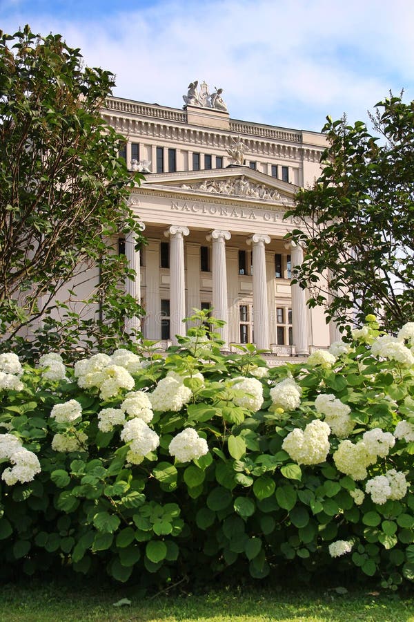 Riga Opera Theater stock image. Image of park, front - 33066779
