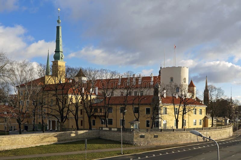Riga Presidential Castle Citadel Stock Photo - Image of architecture ...
