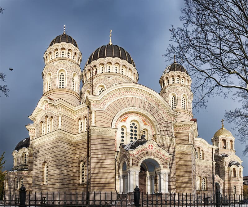 Russian Orthodox Church In Riga Stock Image - Image of building ...