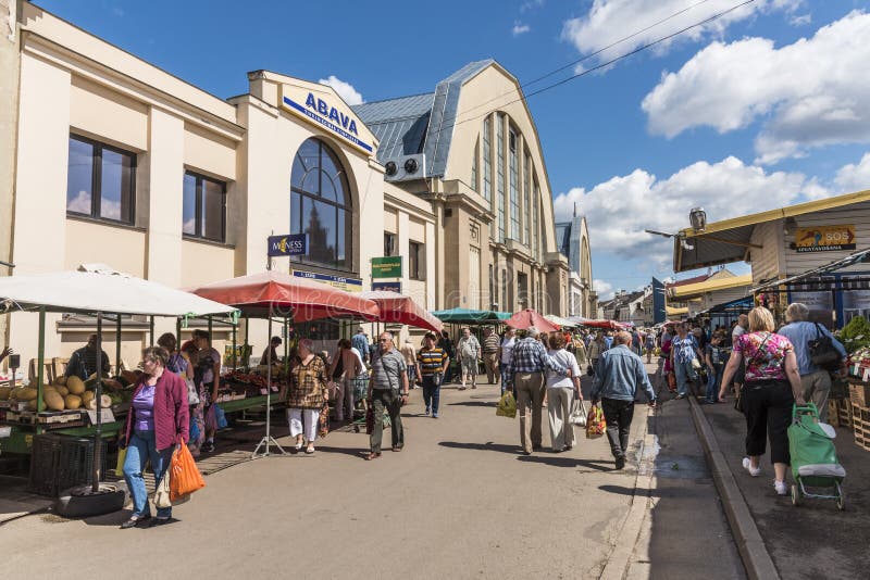 Riga Central Market Ist In Riga (Lettland) Der Größte Europäische Markt ...