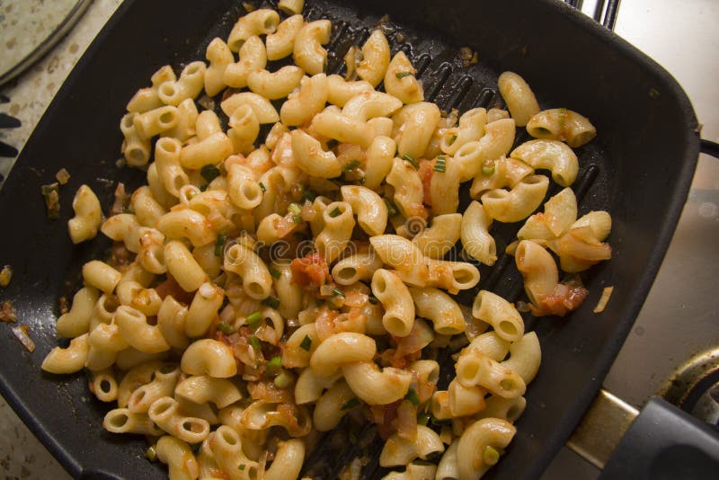 Rigati on pan stock image. Image of green, food, calories - 61656743