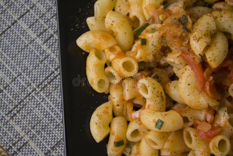 Rigati pasta on plate stock image. Image of mediterranean - 59502221