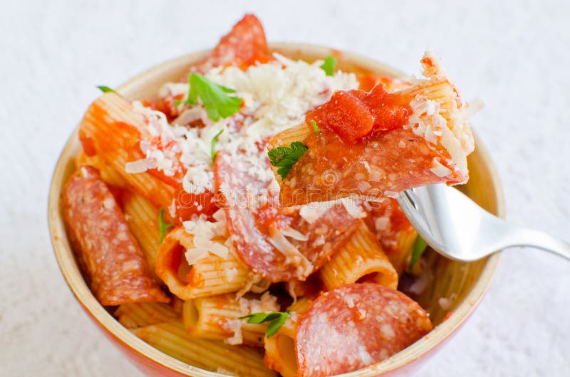 Rigatoni pasta stock photo. Image of italian, dinner - 25236982